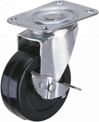 China Rubber Casters Steel Rubber Wheel Material Suitable Indoor Outdoor Heavy Duty Industrial Applications for sale