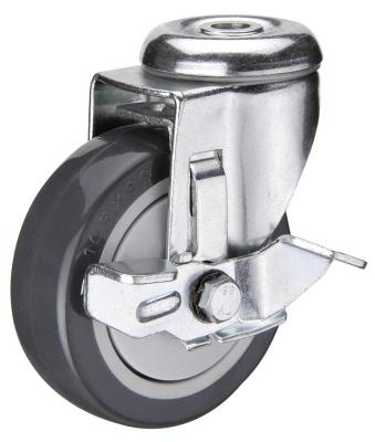 China Unit Weight 4kg 5kg caster rubber 2 inch 4 inch 5 inch wheels castors with brake black blue green sturdy and performance for sale