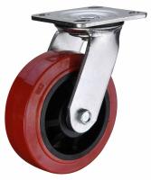 China Side Lock Brake Type Medium-load Casters Offering 3-3/4 X 3-3/4 Inch Mounting Plate Size High Strength Wheels for Industrial for sale