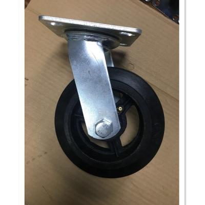 China Non-Marking rubber casters wheels elastic soft orange roller bearing type ideal for industrial applications durable and performance for sale