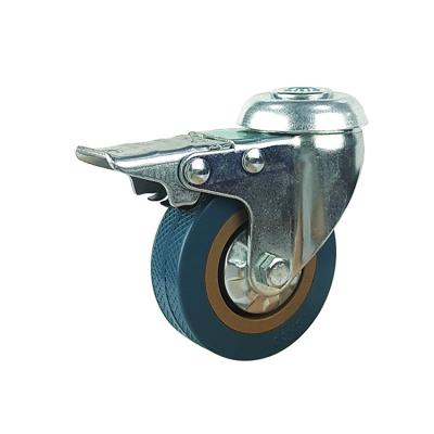 China 65 KG Load Capacity Heavy Duty Rubber Caster Wheel 8 Inch Black Blue Green Ideal for Warehouse and Applications for sale