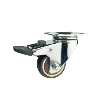China Ball Bearing Type Nylon Casters 20-45KG Capacity PA Wheel Material Suitable for Industrial Equipment Mobility for sale