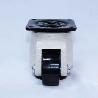 China 40F Adjustable Leveling Casters Aluminium Shell Plate Type Low Profile Machine Wheels for sale
