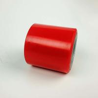 China 80mm Red PU Pallet Truck Wheels Ball Bearing Cast Iron PU Industrial Single Wheels For Pallets for sale