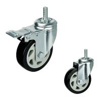 China Black Floor Protecting PVC 6 Inch Swivel Caster Wheels for sale
