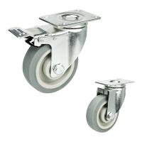 China Non Marking TPR 75mm Medium Duty Casters For Medical Trolley for sale