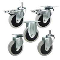 China 220lbs Loading Industrial Trolley Wheels , PP 5 Inch Trolley Wheels for sale