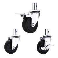 China 3 Inch 154lbs Capacity Medium Duty Casters With Delrin Bearing for sale