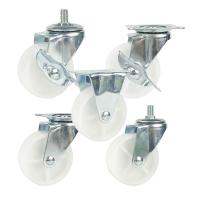 China 50mm Plastic Swivel Caster Wheels , Zinc Plated Solid Caster Wheels for sale