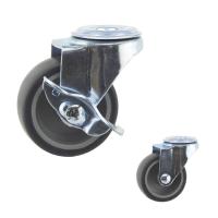 China 20kg Loading 40mm Rubber Light Duty Casters ISO9001 for sale