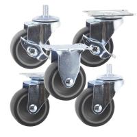 China 20kg Loading 40mm Rubber Light Duty Casters ISO9001 for sale