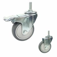 China 100mm 198lbs Capacity Soft Rubber Caster Wheels With Covers for sale