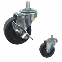 China 75mm Cast Iron Light Duty Casters 360 Degree Rotating With Side Locking for sale