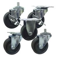 China 75mm Cast Iron Light Duty Casters 360 Degree Rotating With Side Locking for sale