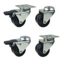 China 3 Inch Black Color 198lbs Capacity Light Duty Casters for sale