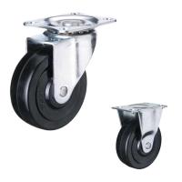China Solid Rubber 128lbs Capacity 75mm Light Duty Casters for sale