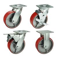 China No Marking Heavy Duty Casters Iron PU for sale