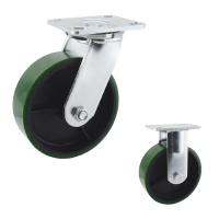 China Polyurethane 200x50mm Heavy Duty Casters ISO9001 for sale