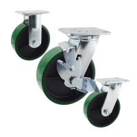 China Polyurethane 200x50mm Heavy Duty Casters ISO9001 for sale