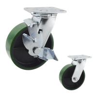 China Polyurethane 200x50mm Heavy Duty Casters ISO9001 for sale