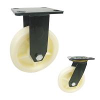 China Polyethylene 150x42mm Heavy Duty Casters With Green Painted Bracket for sale