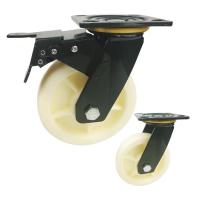 China Polyethylene 150x42mm Heavy Duty Casters With Green Painted Bracket for sale