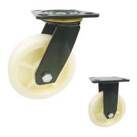 China Polyethylene 150x42mm Heavy Duty Casters With Green Painted Bracket for sale