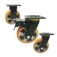 China 880lbs Capacity 8 X 2 Caster Wheel , Wearable Aluminum Caster Wheels for sale