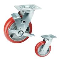 China PU 350kg Capacity 6 Inch Heavy Duty Caster Wheels For Industrial for sale