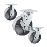 China Cast Iron 8inch Side Mount Caster Wheels With Plate Swivel for sale