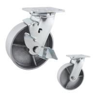 China Cast Iron 8inch Side Mount Caster Wheels With Plate Swivel for sale