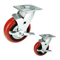 China 300kg Loading 200mm Heavy Duty Casters With Swivel Plate for sale