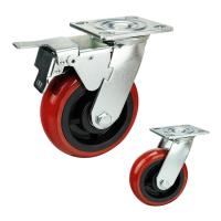 China 300kg Loading 200mm Heavy Duty Casters With Swivel Plate for sale
