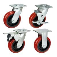 China 300kg Loading 200mm Heavy Duty Casters With Swivel Plate for sale