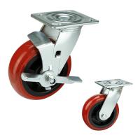 China 300kg Loading 200mm Heavy Duty Casters With Swivel Plate for sale