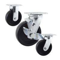 China 150mm PP Heavy Duty Plate Casters 400kg Loading Swivel For Sale for sale
