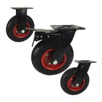 China 200mm 462lbs Capacity Heavy Duty Casters With Total Brake for sale