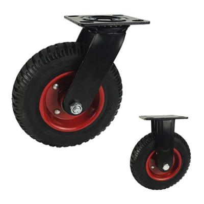 China 200mm 462lbs Capacity Heavy Duty Casters With Total Brake for sale