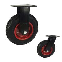 China 200mm 462lbs Capacity Heavy Duty Casters With Total Brake for sale