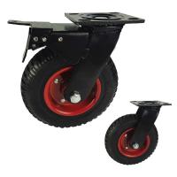 China 200mm 462lbs Capacity Heavy Duty Casters With Total Brake for sale