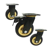 China Wearable 230kg Capacity 5 Inch Locking Swivel Casters With Green Bracket for sale