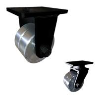 China Forged Steel 12 Inch Swivel Caster Wheels , 3 Tons Loading Twin Wheel Caster for sale