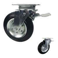 China 150kg Loading Black Rubber Casters for sale