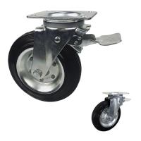 China 150kg Loading Black Rubber Casters for sale