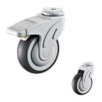 China TPR 5 Inch Threaded Stem Casters , 135kg Loading Hospital Bed Caster Wheel for sale