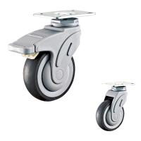 China TPR 5 Inch Threaded Stem Casters , 135kg Loading Hospital Bed Caster Wheel for sale
