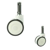 China ISO9001 5 Inch TPR Long Stem Medical Bed Caster Wheels With Central Lock for sale