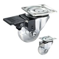 China 3 Inch 50kg Loading PU Furniture Casters With Chrome Plated Bracket for sale