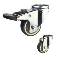 China 75mm TPR Furniture Swivel Casters For Chairs Cabinets for sale