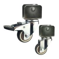 China 75mm TPR Furniture Swivel Casters For Chairs Cabinets for sale